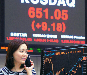 KOSDAQ上扬挡不住，时隔6年9个月再破650点 | 东亚日报