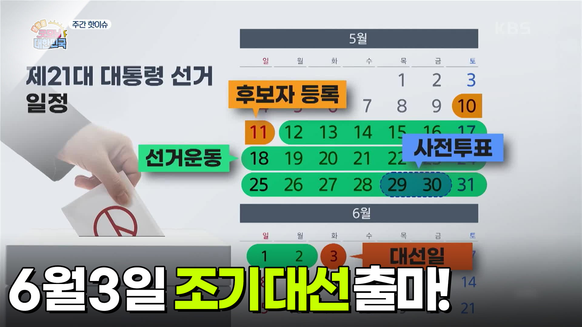 [주간 핫이슈] 6월 3일 조기 대선을 앞둔 출마 선언! | KBS 250412 방송 | 보다