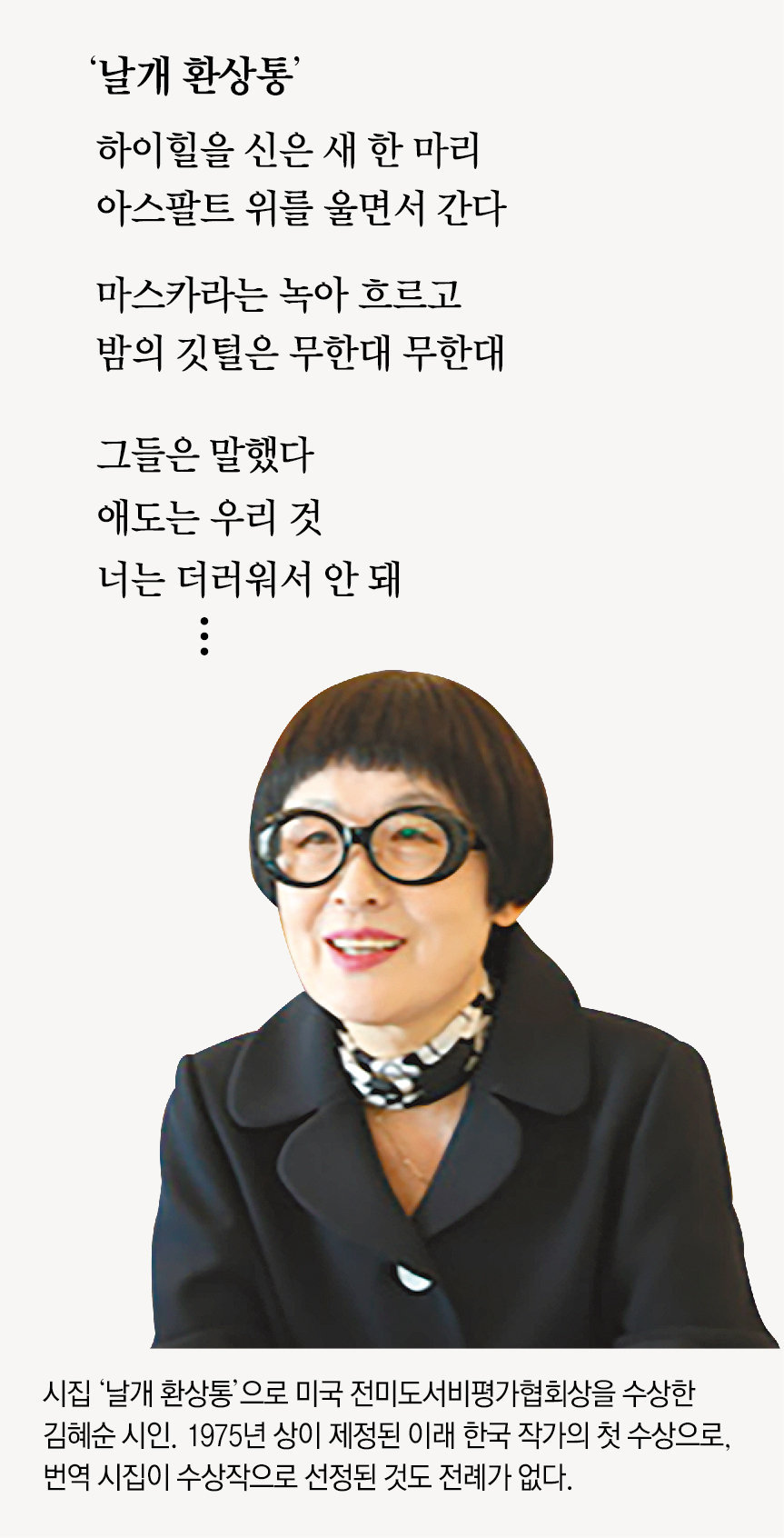 Poet Kim Hye-soon wins NBCC Award for ‘Phantom Pain Wings’ | The DONG-A ...